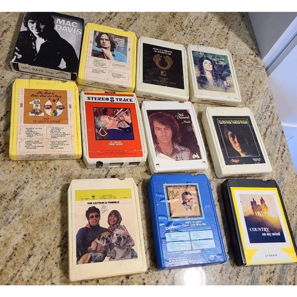 Media | 8 Track Tape Lot Of 11 Neil Daimond Roy Clark Loretta Lynn Mac ...